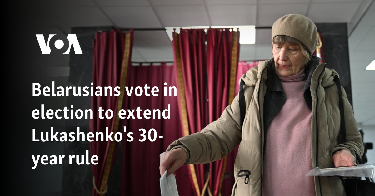 Belarusians vote in election to extend Lukashenko's 30-year rule