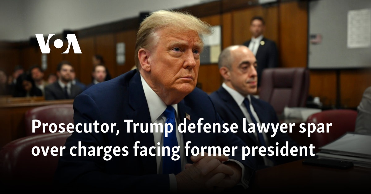 Prosecutor, Trump defense lawyer spar over charges facing former president