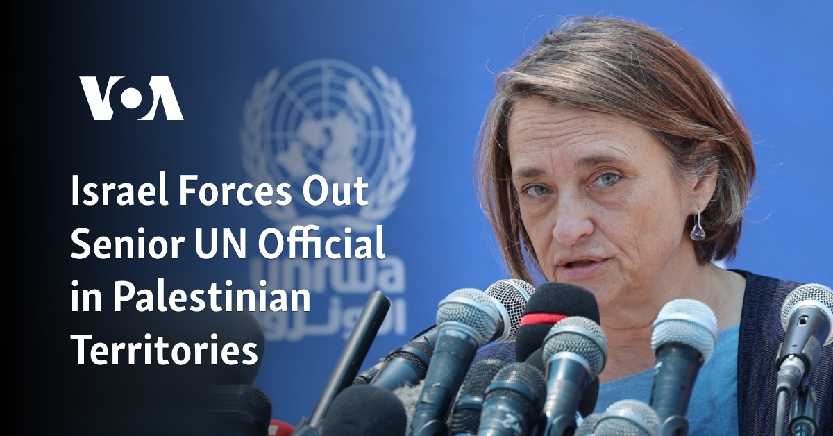 Israel Forces Out UN Official in Palestinian Territories