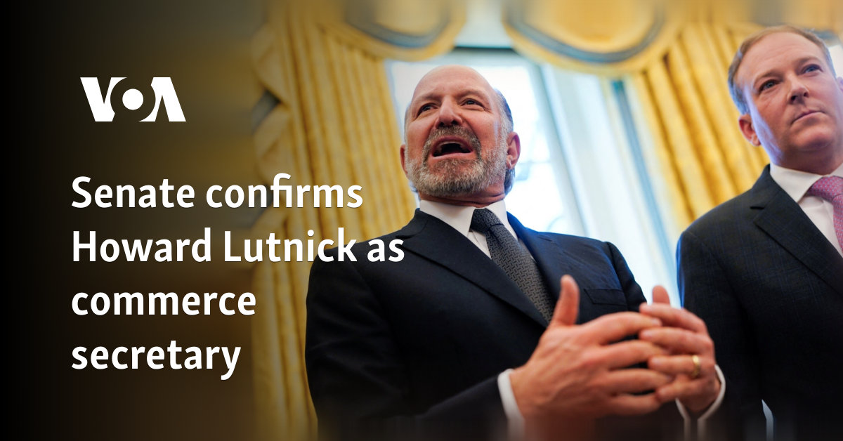 Senate confirms Howard Lutnick as commerce secretary