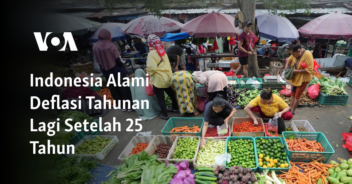 Indonesia Alami Deflasi Tahunan Lagi Setelah 25 Tahun