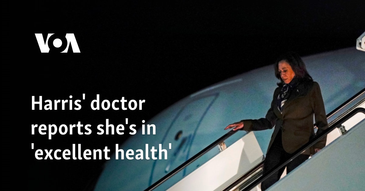 Harris' doctor reports vice president is in 'excellent health'