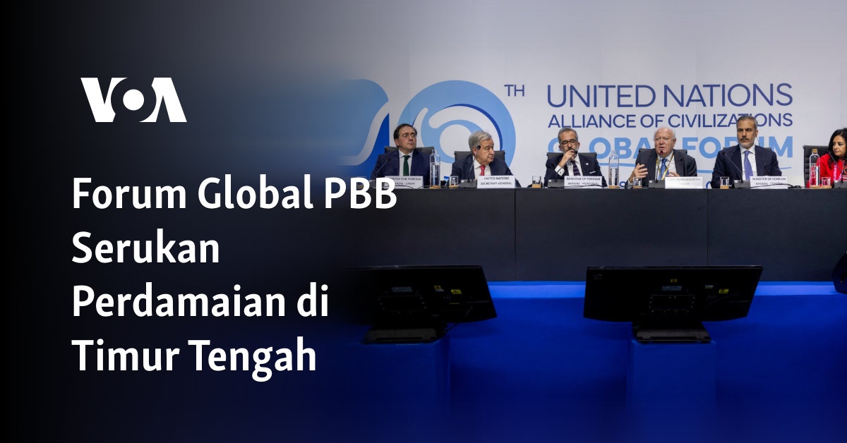 Forum Global PBB Serukan Perdamaian di Timur Tengah