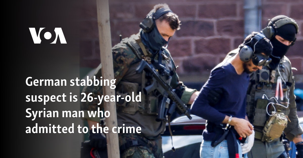 German stabbing suspect is 26-year-old Syrian man who admitted to the crime