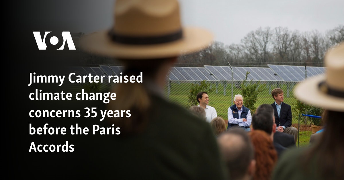 Jimmy Carter raised climate change concerns 35 years before the Paris ...