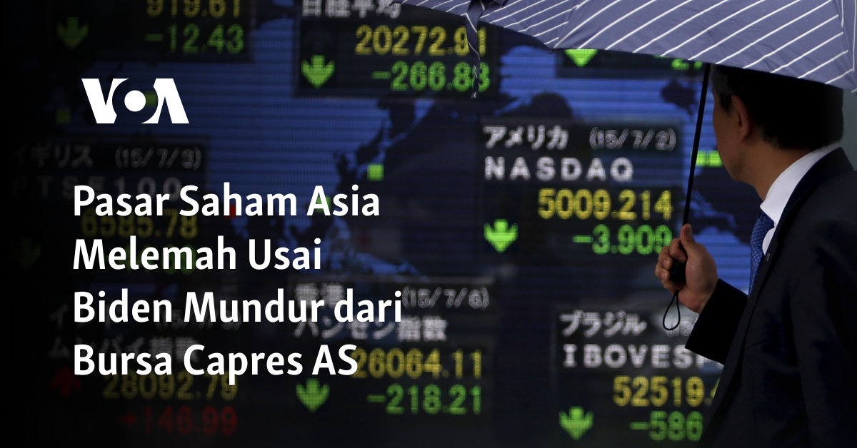 Pasar Saham Asia Melemah Usai Biden Mundur dari Bursa Capres AS