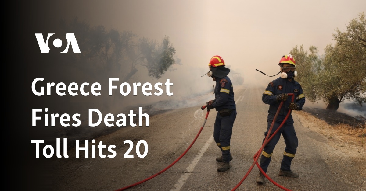 Greece Forest Fires Death Toll Hits 20