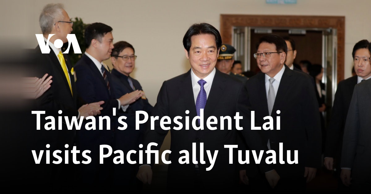 Taiwan's President Lai visits Pacific ally Tuvalu