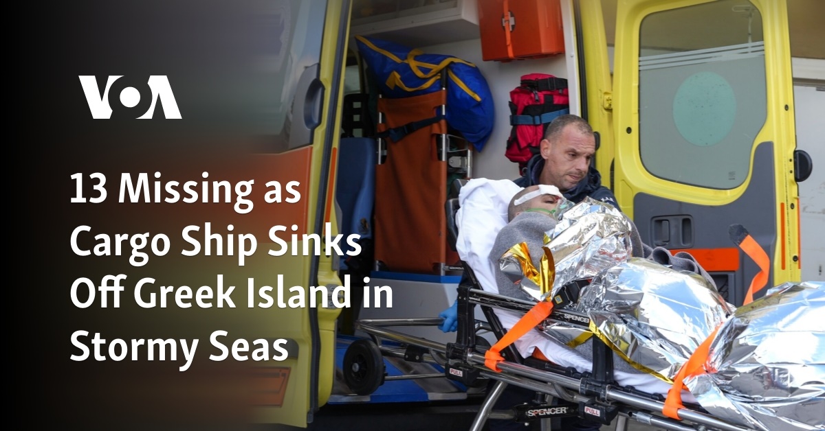13 Missing as Cargo Ship Sinks Off Greek Island in Stormy Seas