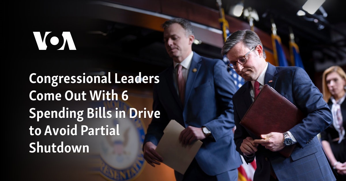 Congressional Leaders Come Out With 6 Spending Bills in Drive to Avoid Partial Shutdown