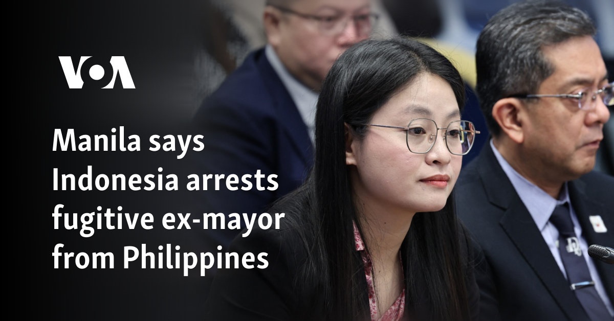 Manila says Indonesia arrests fugitive ex-mayor from Philippines