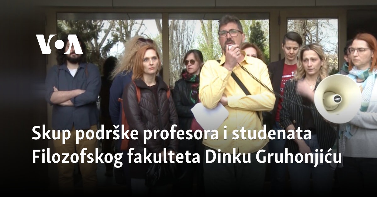 Skup podrške profesora i studenata Filozofskog fakulteta Dinku Gruhonjiću