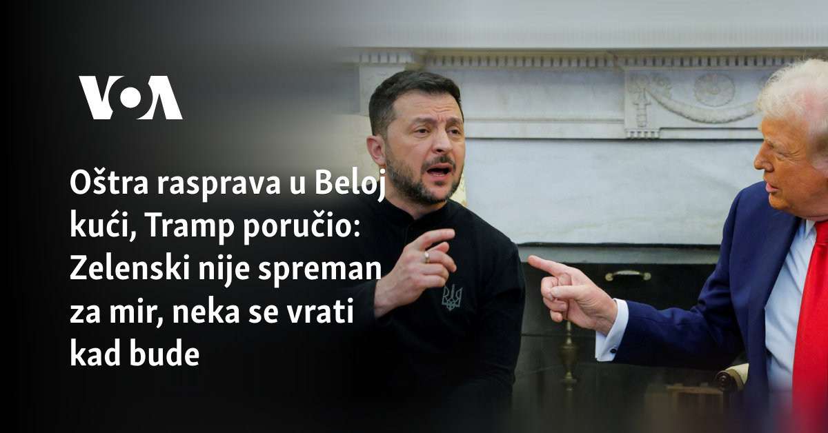Oštra rasprava u Beloj kući, ništa od sporazuma o mineralima, Tramp ...