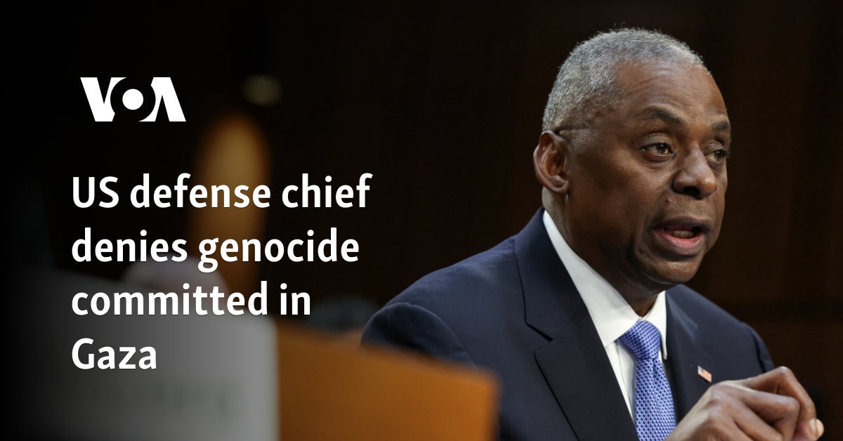 US defense chief denies genocide committed in Gaza