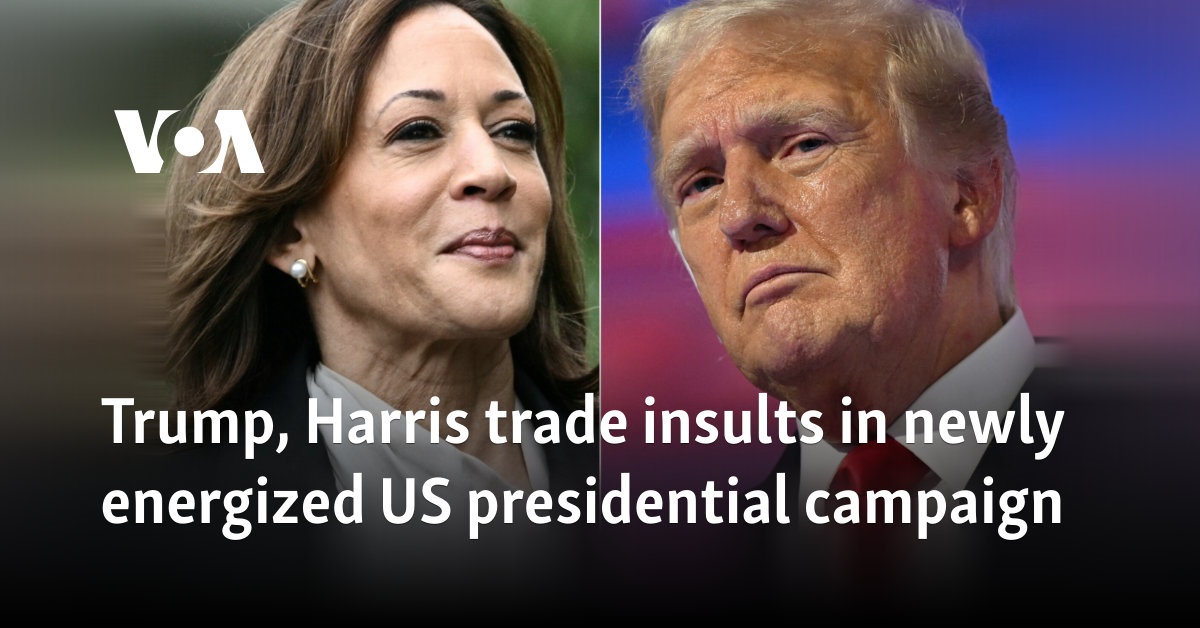 Trump, Harris trade insults in newly energized US presidential campaign