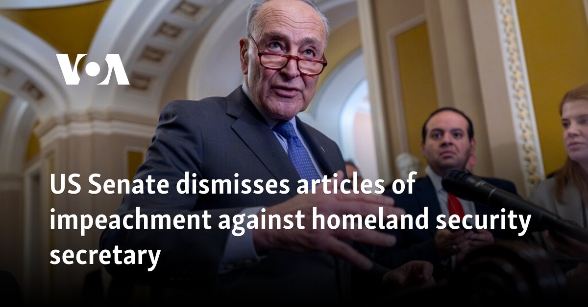 Us Senate Dismisses Articles Of Impeachment Against Homeland Security