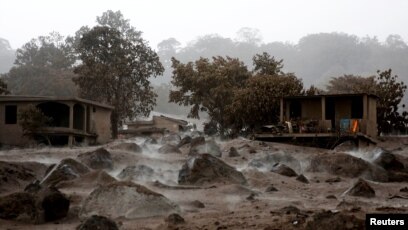 Fuego Volcano Eruptions Before And After