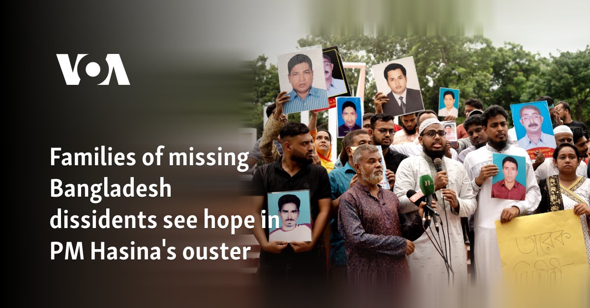 Families of missing Bangladesh dissidents see hope in PM Hasina's ouster