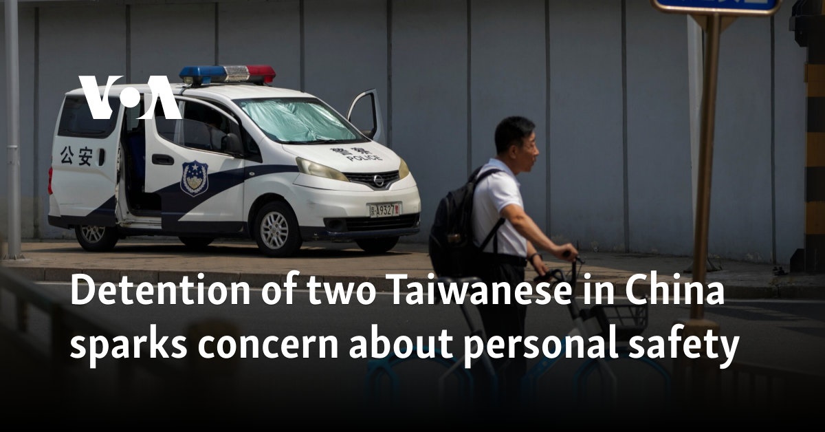 Detention of two Taiwanese in China sparks concern about personal safety