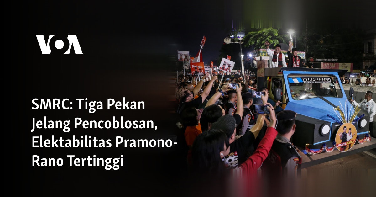 SMRC: Tiga Pekan Jelang Pencoblosan, Elektabilitas Pramono-Rano Tertinggi