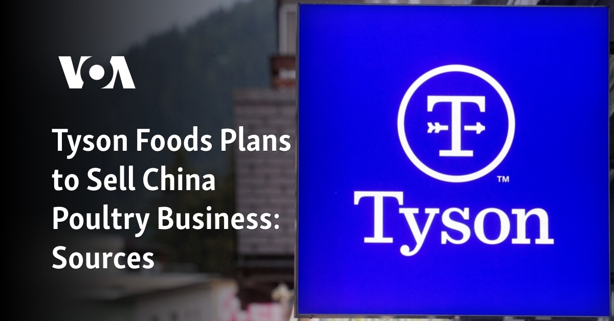 Tyson Foods Plans to Sell China Poultry Business: Sources