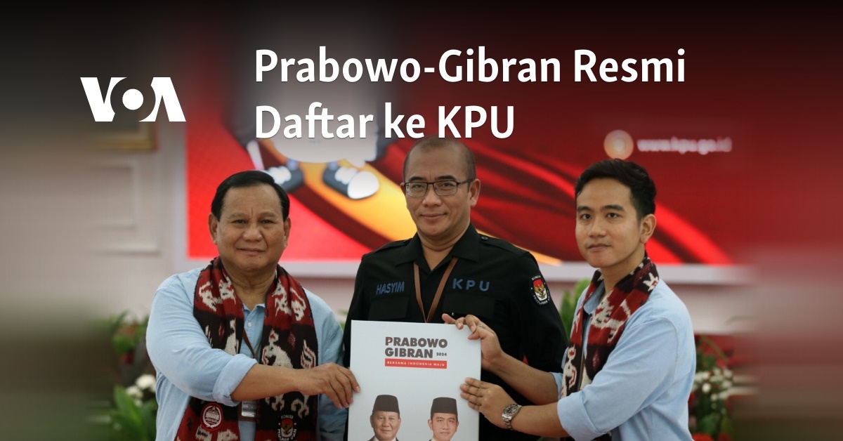 Prabowo-Gibran Resmi Daftar ke KPU Prabowo-Gibran Resmi Daftar ke KPU
