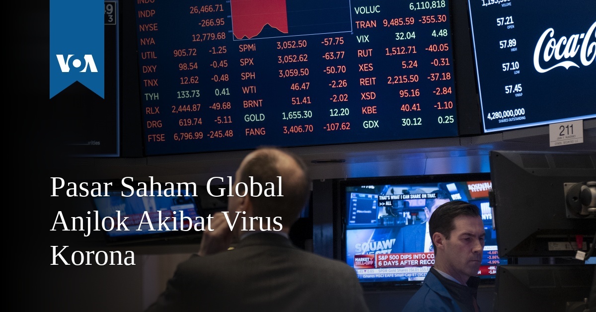Pasar Saham Global Anjlok Akibat Virus Korona