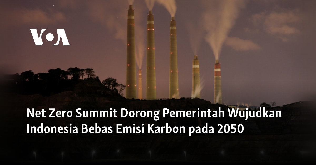 Net Zero Summit Dorong Pemerintah Wujudkan Indonesia Bebas Emisi Karbon ...