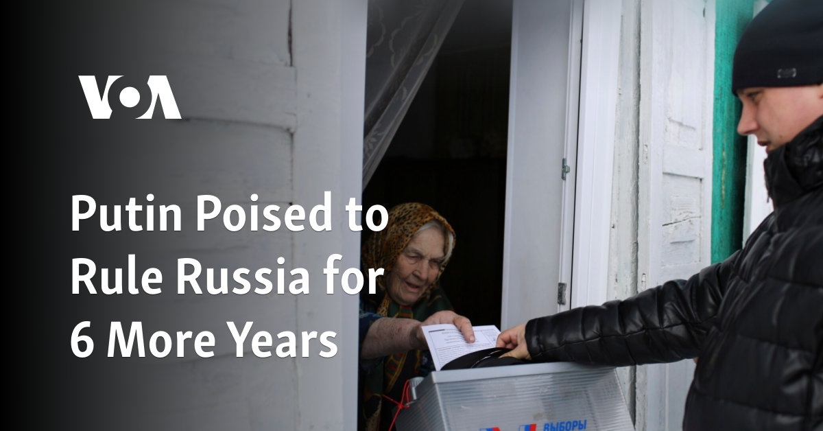 Putin Poised to Rule Russia for 6 More Years