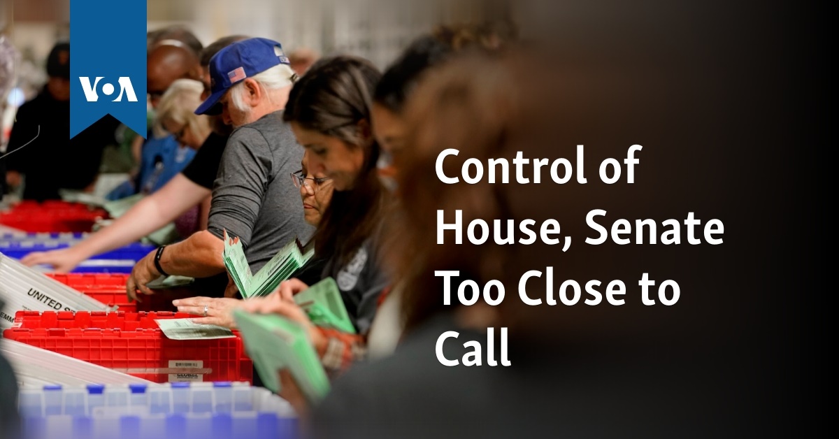 Control of US House, Senate Too Close to Call