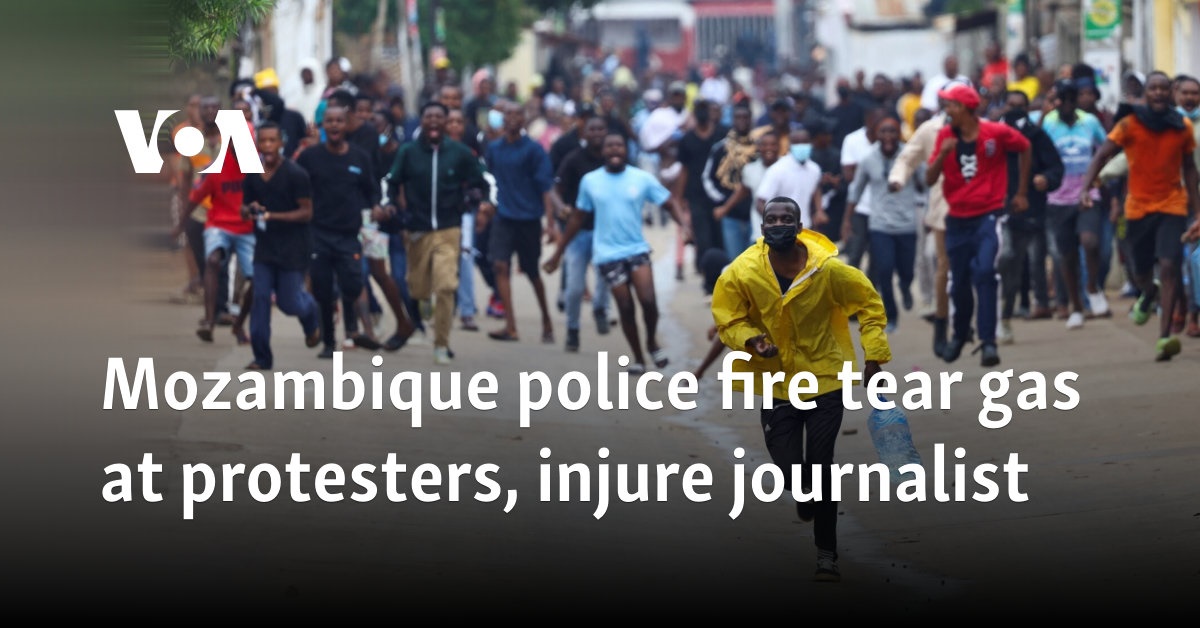 Mozambique police fire tear gas at protesters, injure journalist