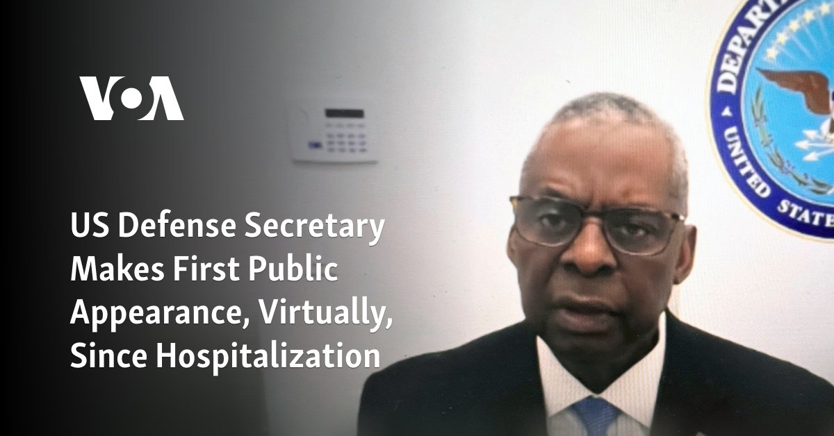 US Defense Secretary Makes First Public Appearance, Virtually, Since ...