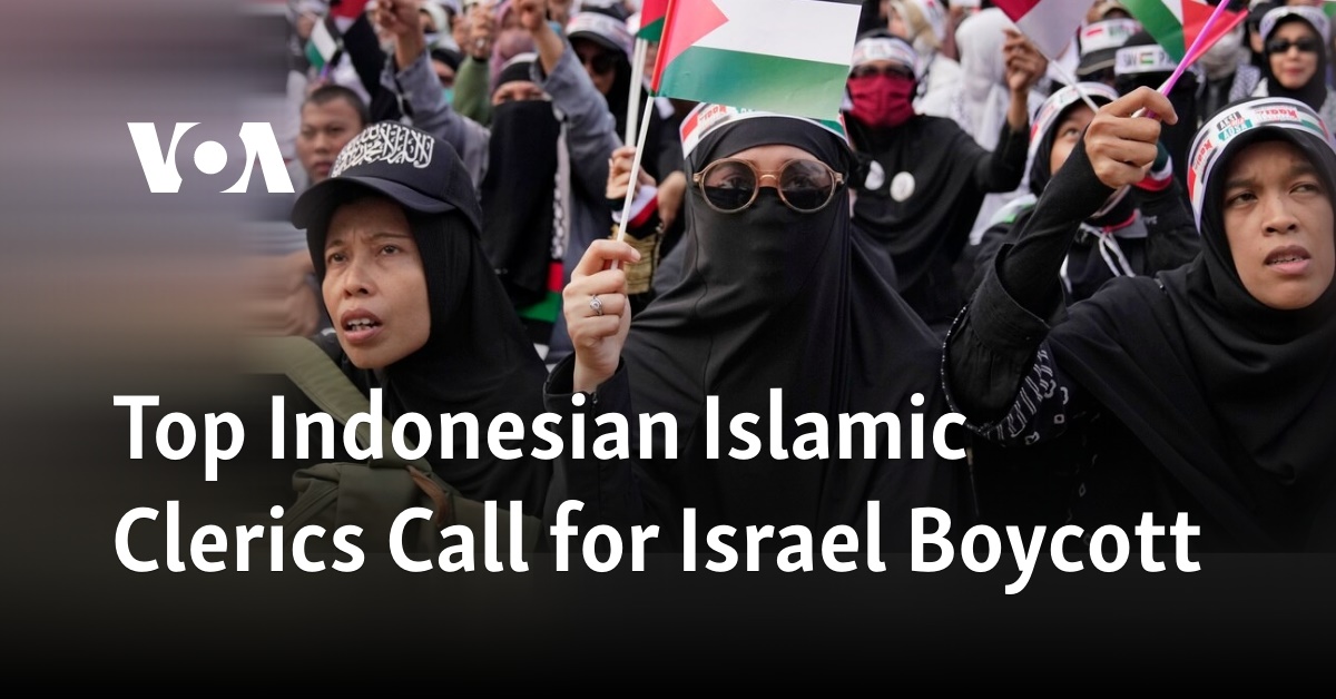 Top Indonesian Islamic Clerics Call for Israel Boycott