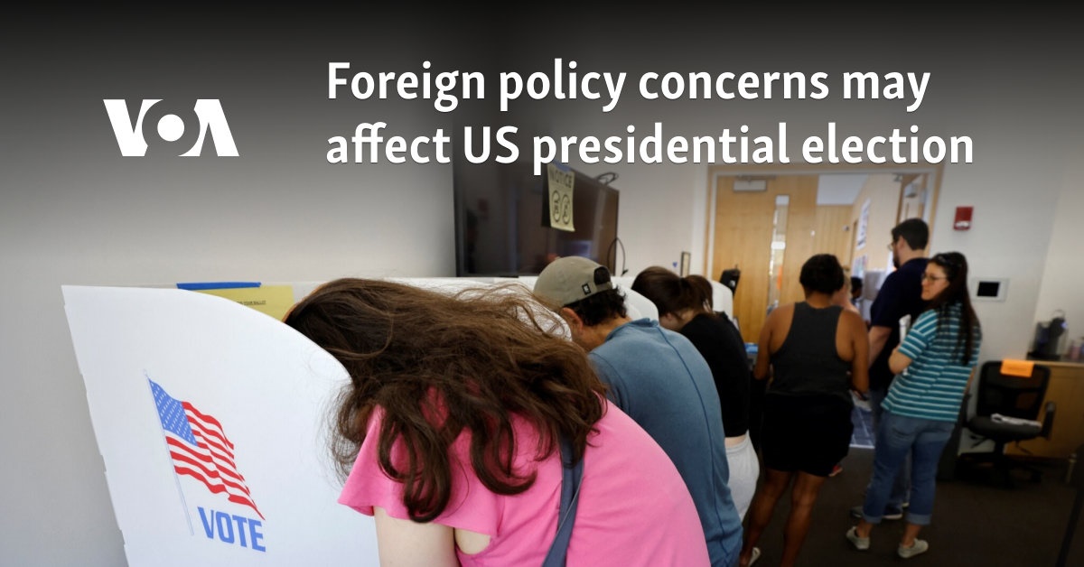 Foreign policy concerns may affect US presidential election