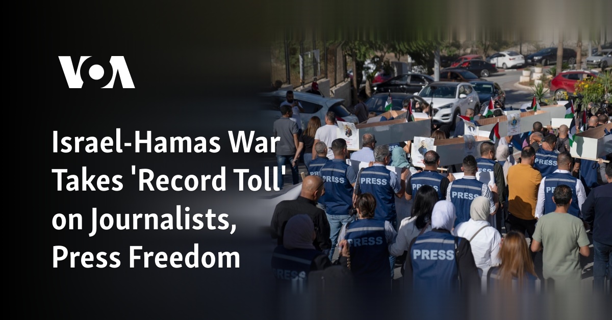 Israel-Hamas War Takes 'Record Toll' on Journalists, Press Freedom