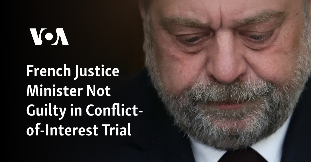French Justice Minister Not Guilty in Conflict-of-Interest Trial