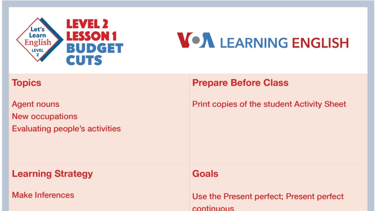 Let's Learn English Level 2 - Lesson Plans for Lesson 1 - 10