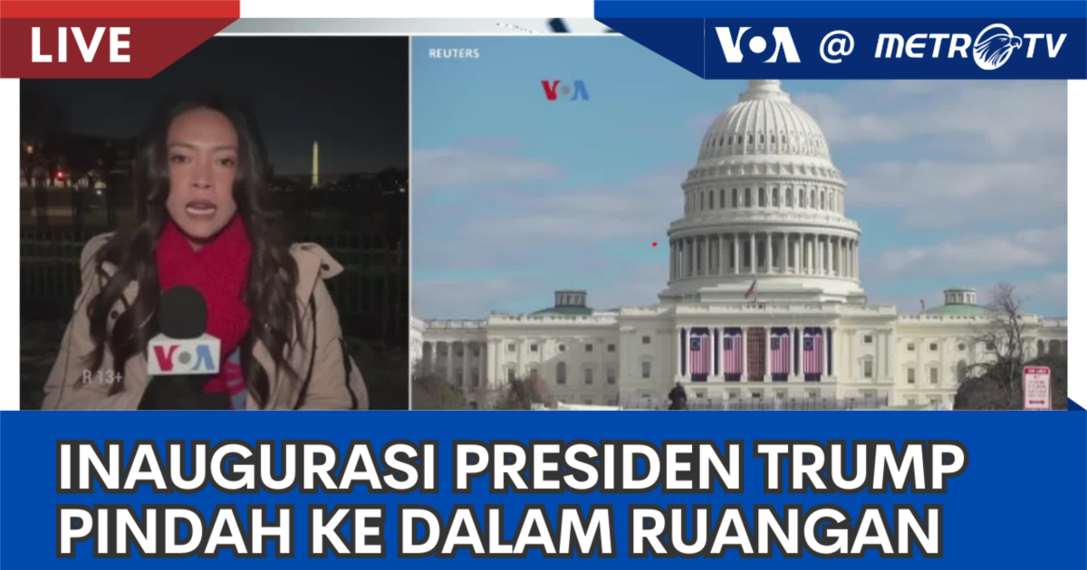 Laporan VOA untuk Metro TV: Inaugurasi Presiden Trump Pindah ke Dalam Ruangan