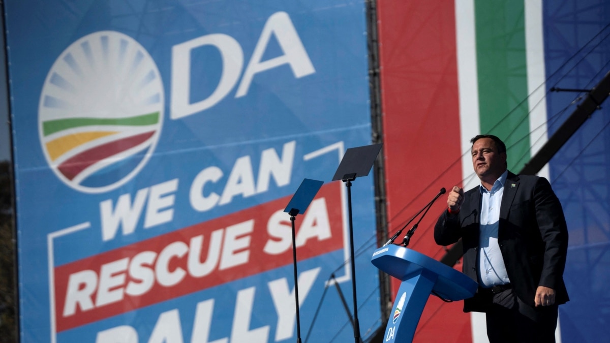 South Africa's Democratic Alliance warns of election of radical coalition