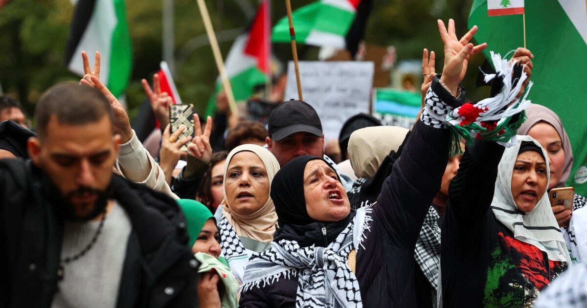 Milhares de pessoas marcham no mundo em apoio aos palestinianos, quase ...