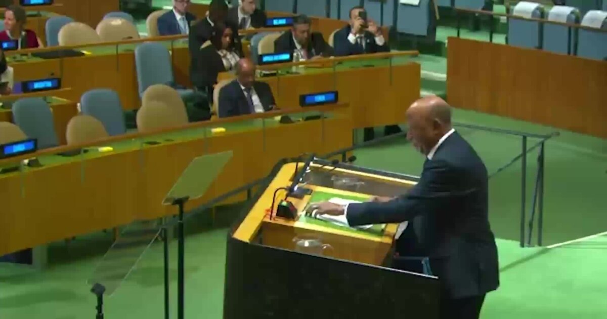 Namibia's President Mbumba addresses 79th UNGA session