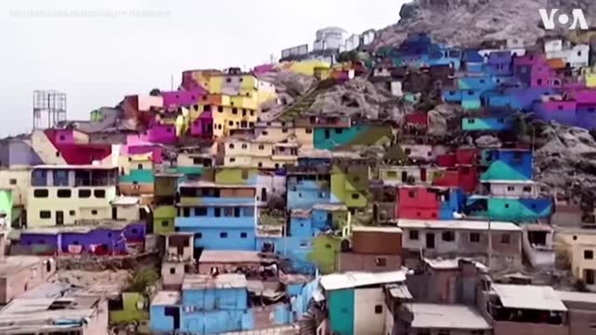 Drone Captures Massive City Mural Painted Over Lima Neighborhood