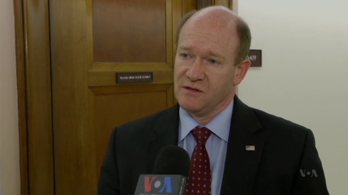 U.S. Senator Christopher Coons speaks about the threat of terrorism in ...