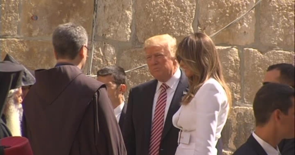 Trump, First Lady Visit Church of Holy Sepulchre