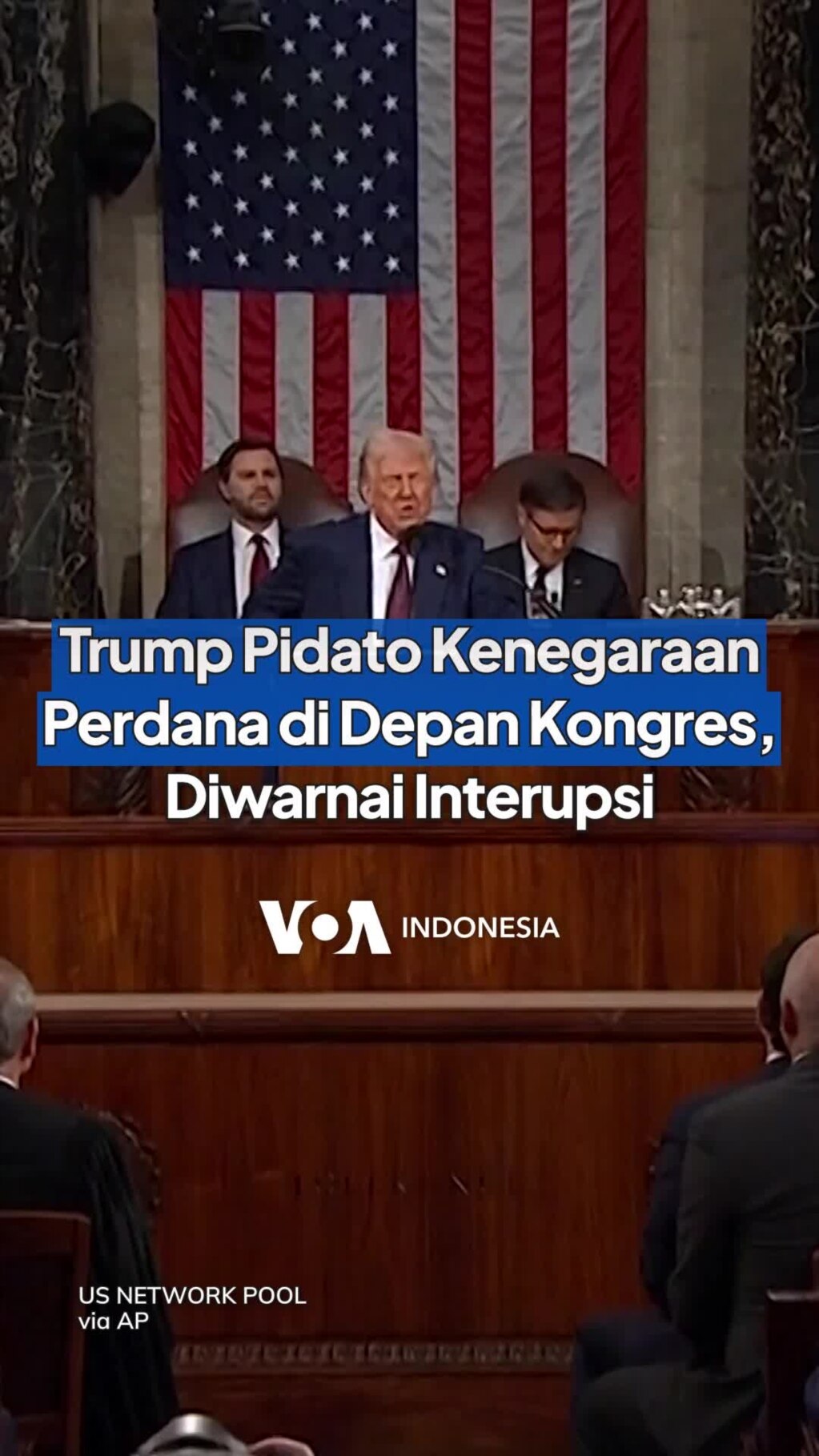 Trump Pidato Kenegaraan Perdana di Depan Kongres, Diwarnai Interupsi