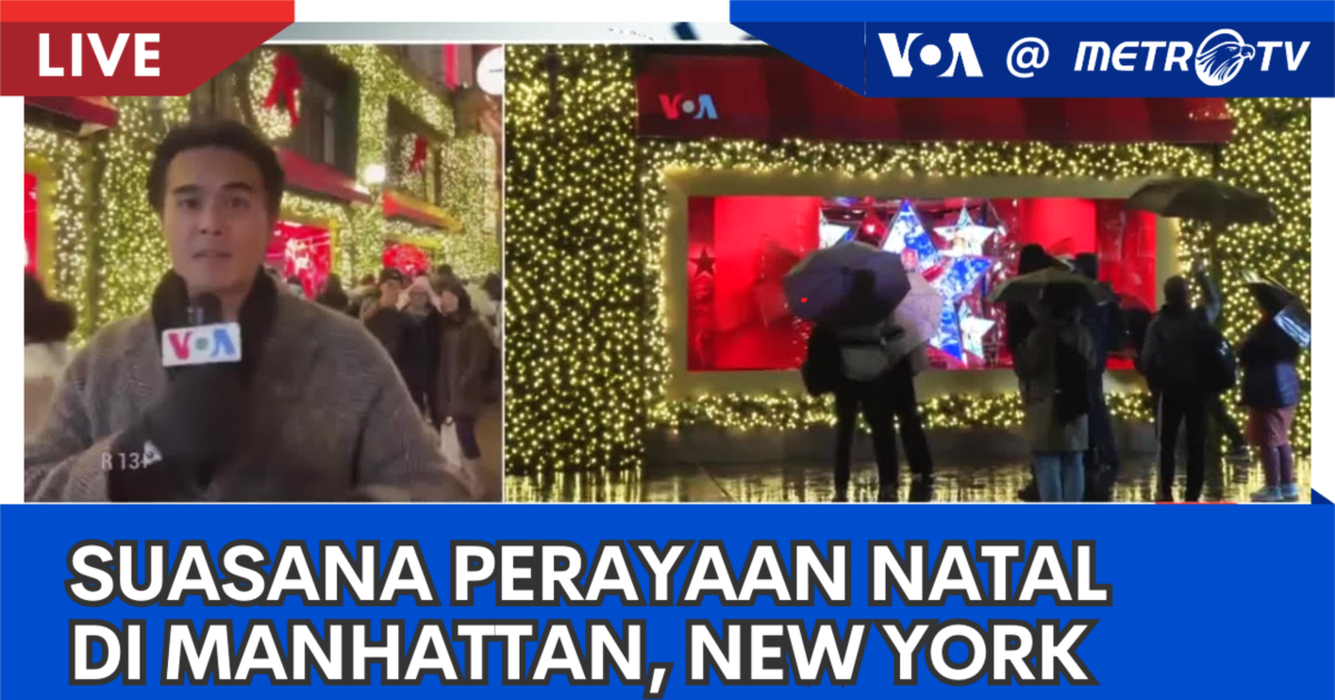 Laporan VOA untuk Metro TV: Suasana Perayaan Natal di Manhattan, New York