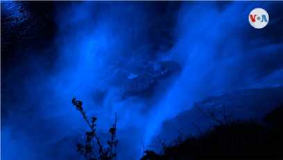 Vista Nocturna De Las Cataratas Del Niágara
