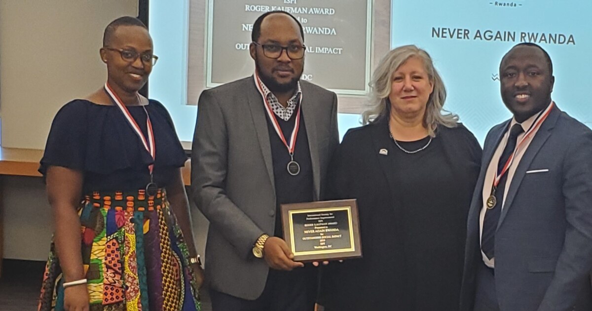 Umuryango Never Again Rwanda Wahembewe Kuba Indashyikirwa