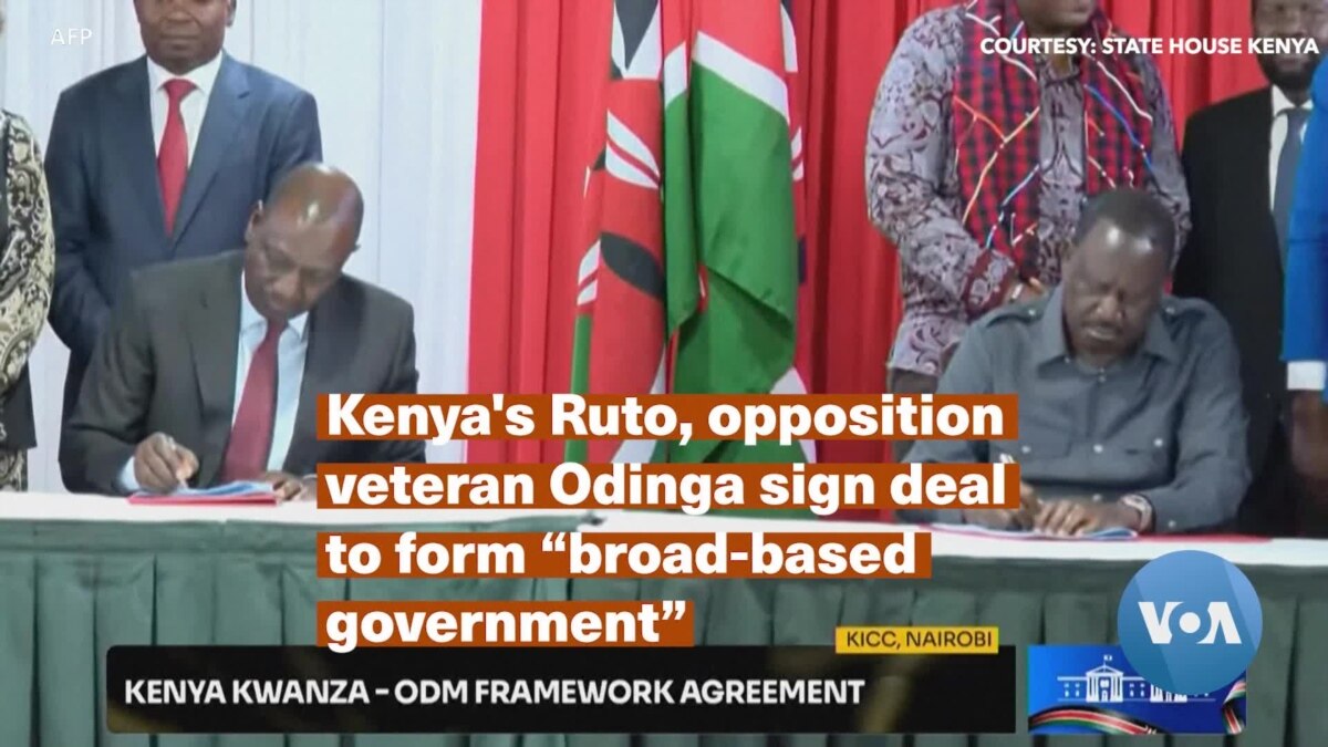 Kenya's Ruto, opposition veteran Odinga sign deal to form "broad-based ...