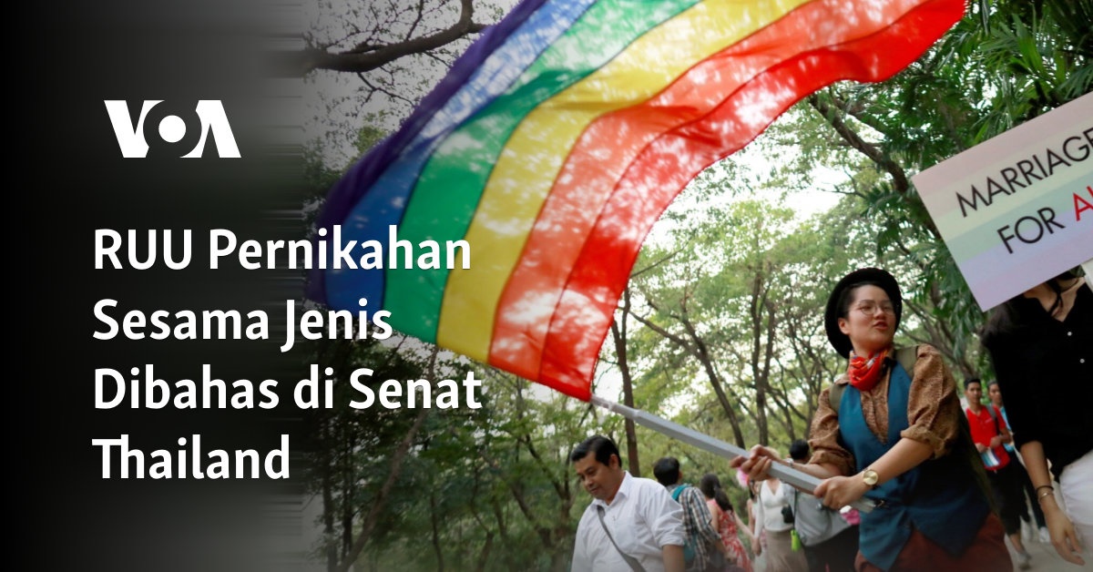 RUU Pernikahan Sesama Jenis Dibahas di Senat Thailand